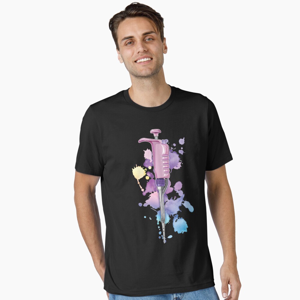 "Pipette Micropipette PCR CRISPR DNA watercolour splash design" Sticker ...