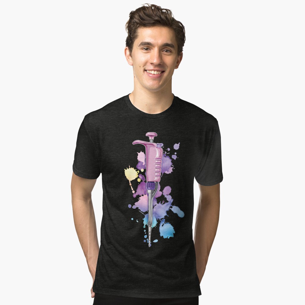 "Pipette Micropipette PCR CRISPR DNA watercolour splash design" Sticker ...