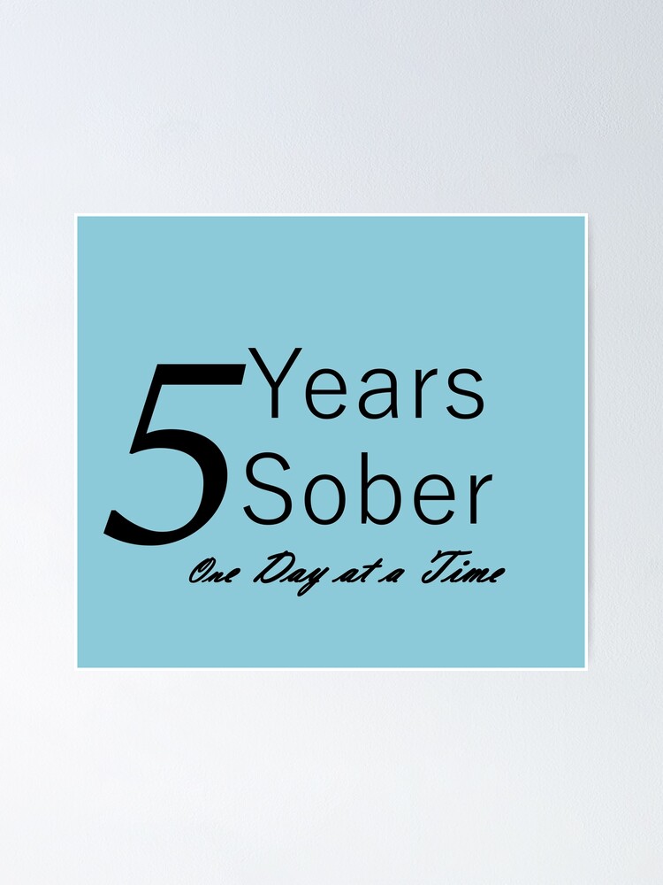 "Five Year Sobriety Anniversary Birthday; Design for the Sober Person ...