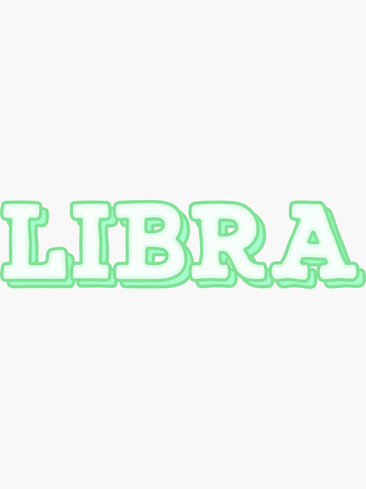 "Libra Pastel Neon Green Baby Astrology Stars Zodiac" Sticker for Sale ...