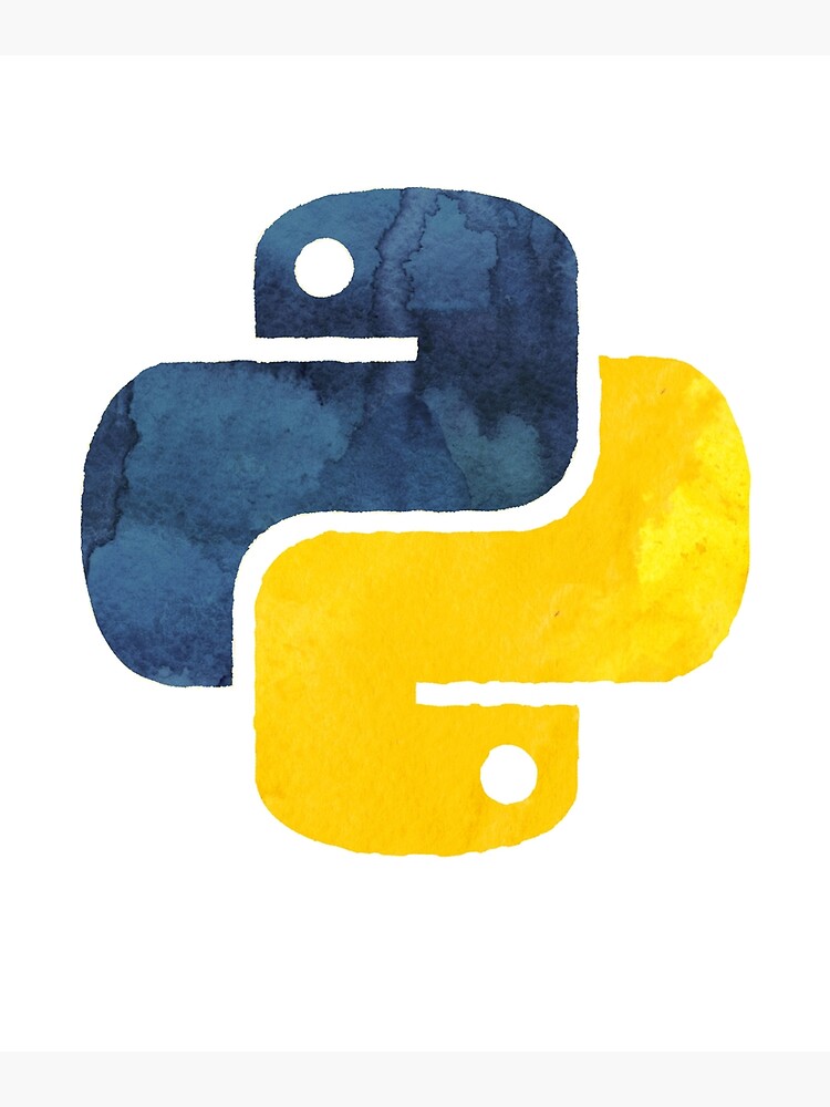 "Python Logo Watercolor Programmer Coder" Poster for Sale by ...