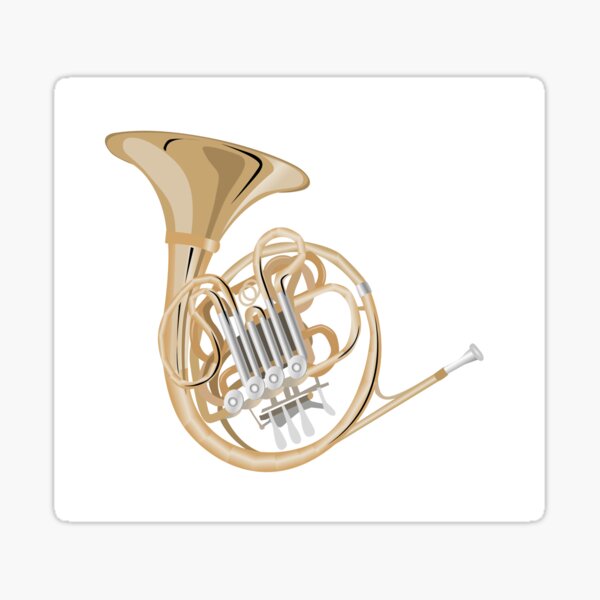 "french horn" Sticker for Sale by kobyakov | Redbubble