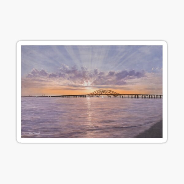 "SUN RAYS OVER CAPTREE (LONG ISLAND)" Sticker by dartist | Redbubble