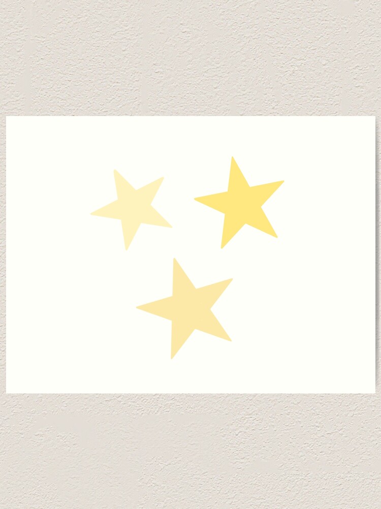 "Light yellow stars sticker pack" Art Print by beachyyydesign | Redbubble