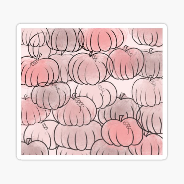 "Pretty Pink Pumpkins" Sticker by Cassidiiaa | Redbubble