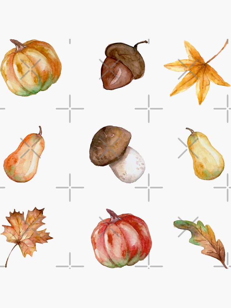 "Fall Sticker Pack 2" Sticker for Sale by CatieeBee | Redbubble