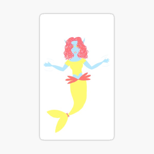 "Celebration Mermaid (No 'Yay') " Sticker by JMione | Redbubble