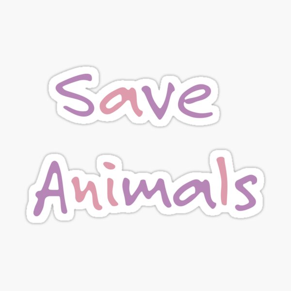 "Colourful Save Animals" Sticker for Sale by camilaheart | Redbubble