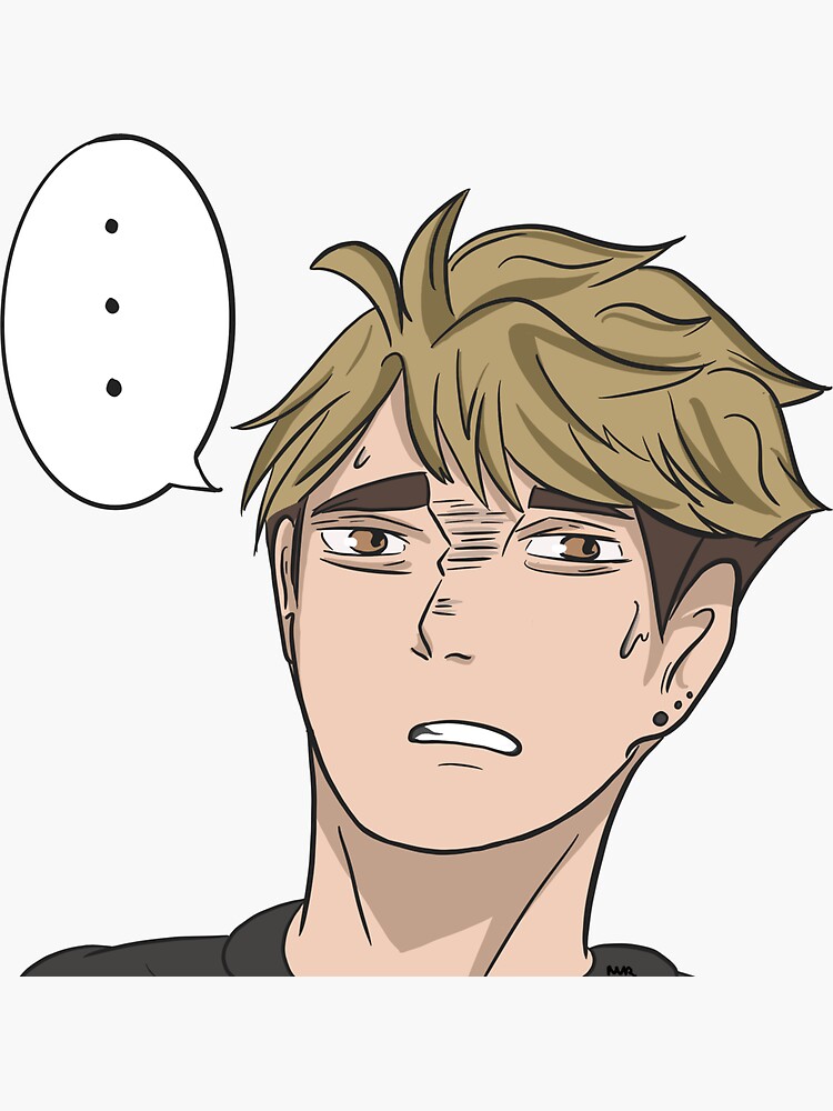 "confused atsumu" Sticker by maryrosa-- | Redbubble