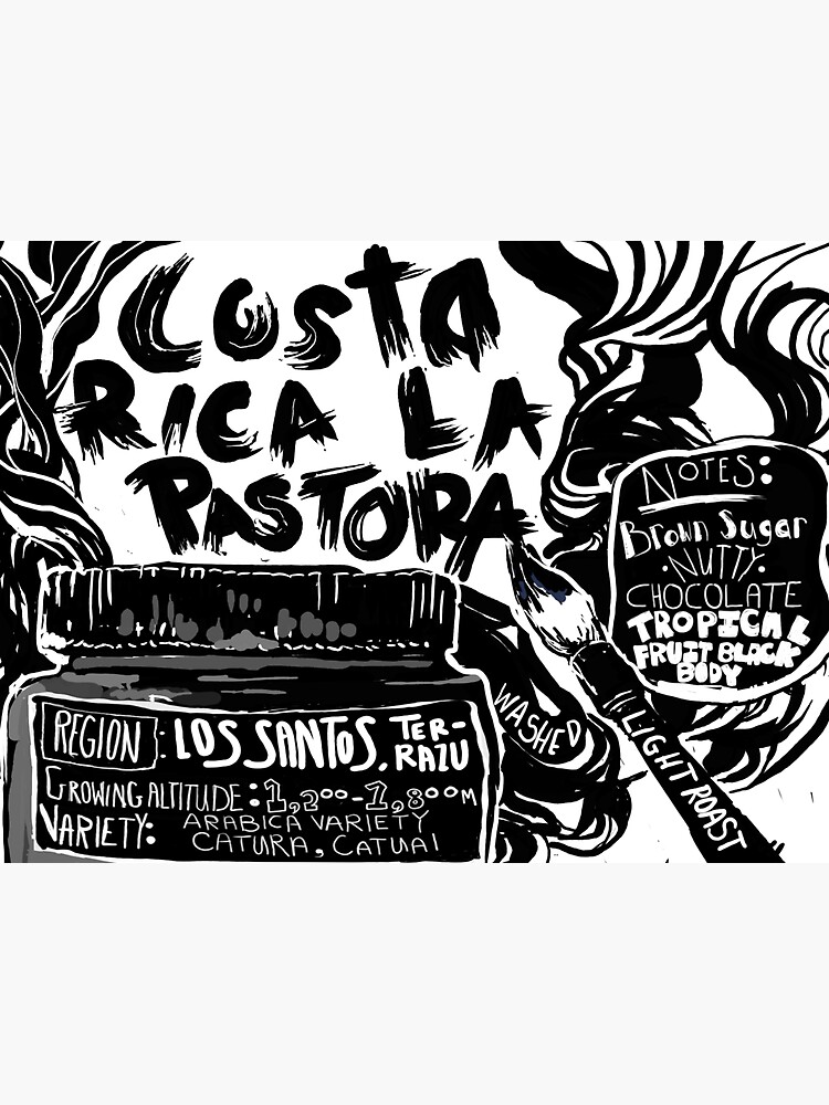 "Costa Rica Coffee Label Design" Sticker for Sale by matokyo | Redbubble