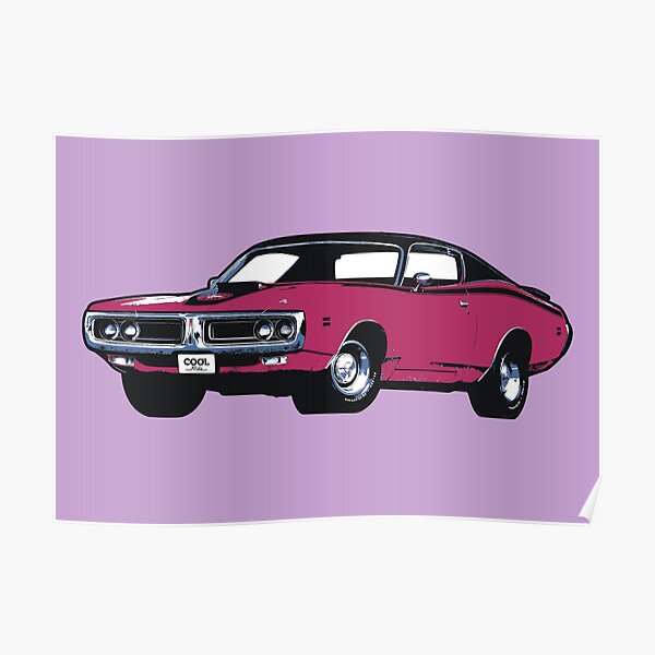 "71 Pink Muscle Car" Poster for Sale by CoolRide | Redbubble