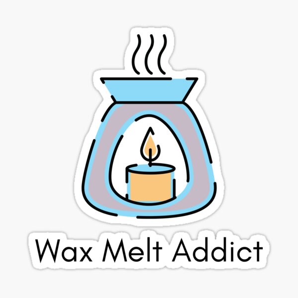"Wax melt addict burner design" Sticker by WaxMeltApparel | Redbubble