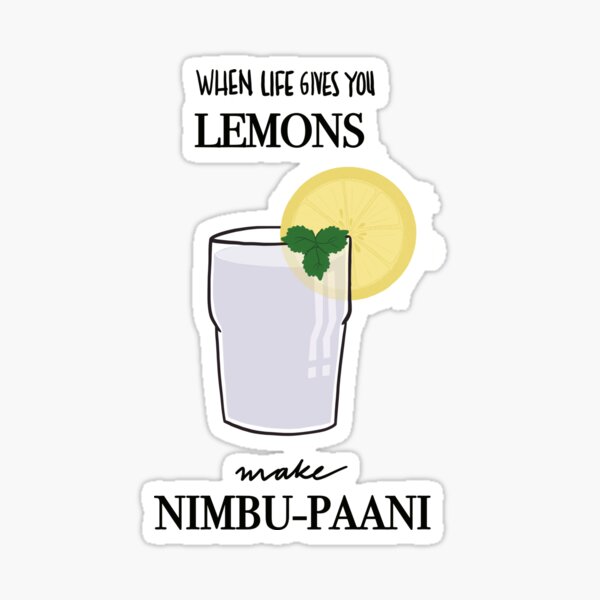 "Nimbu-paani" Sticker by matsya | Redbubble