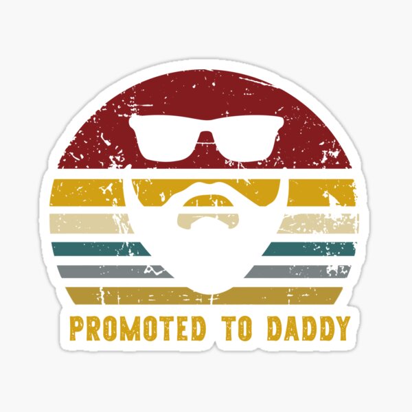 "Vintage Promoted To Daddy, Gift For New Daddy" Sticker for Sale by ...