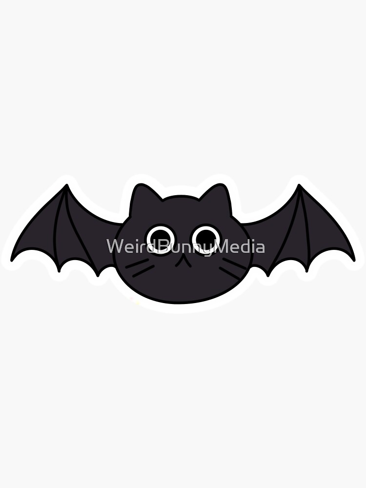 "Bat Cat!" Sticker for Sale by thatartistember | Redbubble