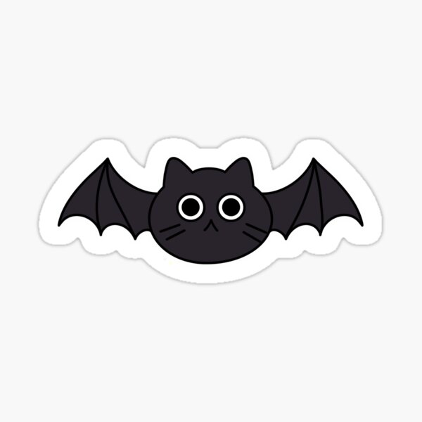 "Bat Cat!" Sticker for Sale by thatartistember | Redbubble