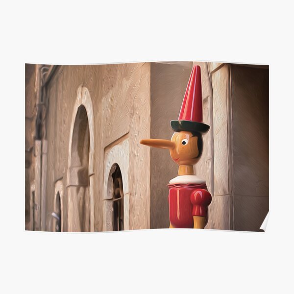 "Giant Wooden Replica of Pinocchio in Venice, Italy" Poster for Sale by ...