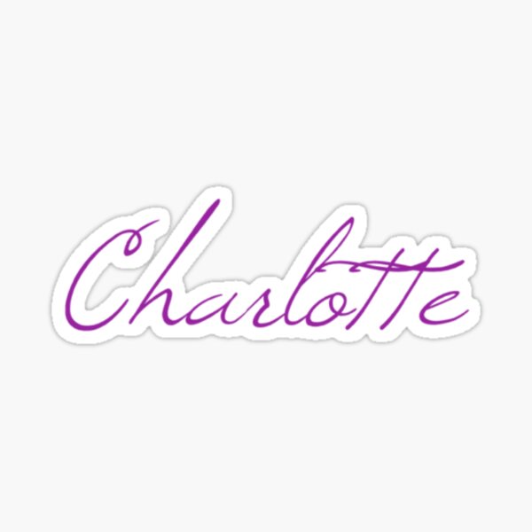 "charlotte" Sticker for Sale by svetasPOD | Redbubble