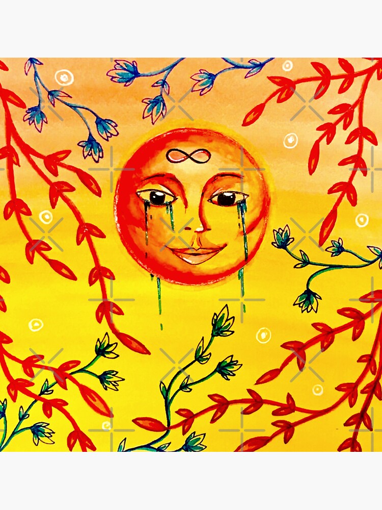 "Eternal Sun original artwork " Sticker for Sale by AllyandJake3 ...