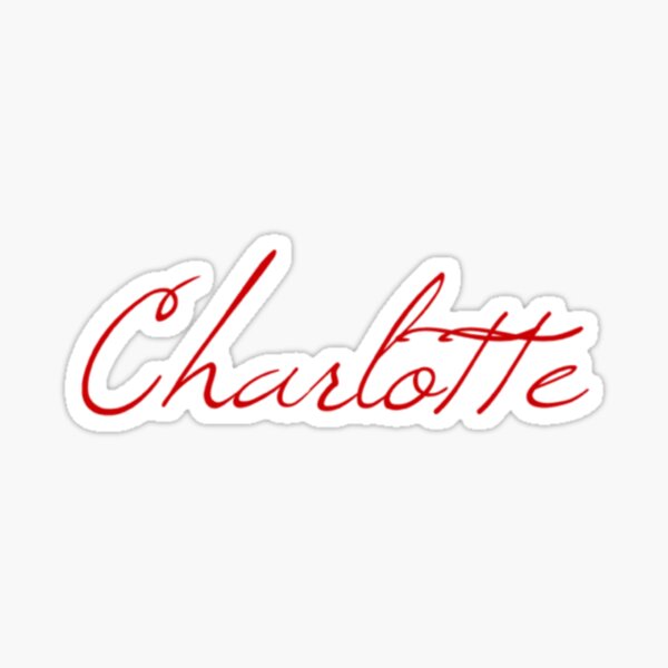 "charlotte" Sticker for Sale by svetasPOD | Redbubble
