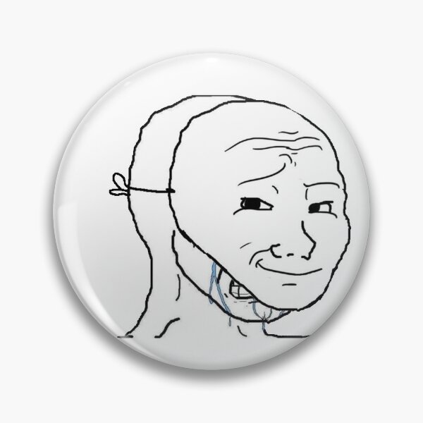 "smug but crying inside wojak mask meme" Pin for Sale by zetaexe ...
