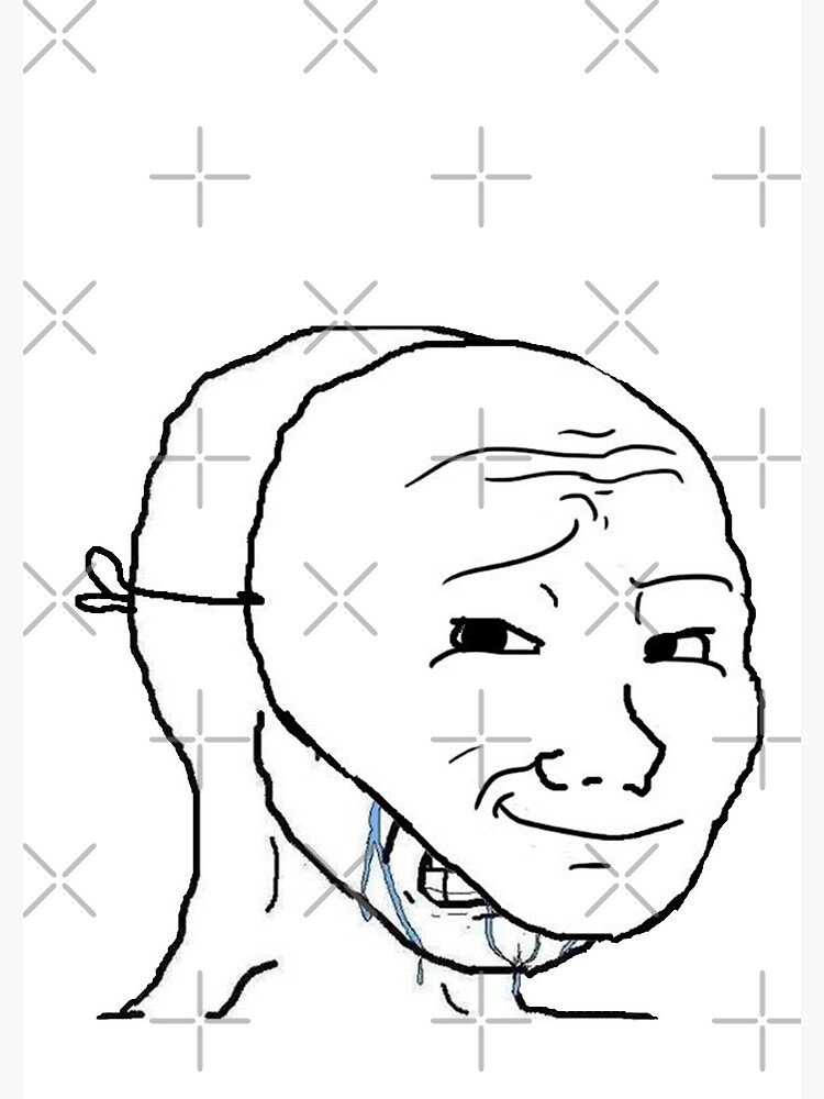 "crying wojak mask meme" Spiral Notebook by zetaexe | Redbubble