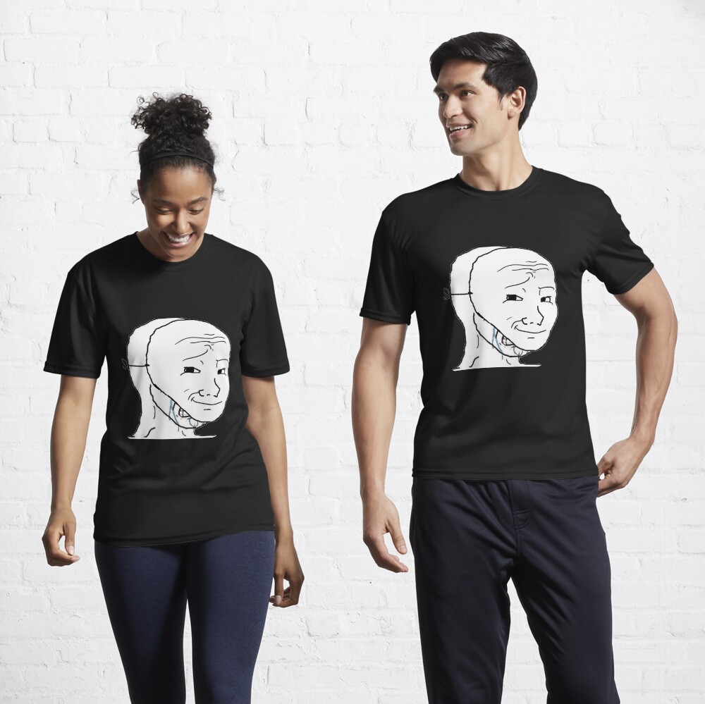 "smug but crying inside wojak mask meme" Art Board Print for Sale by ...