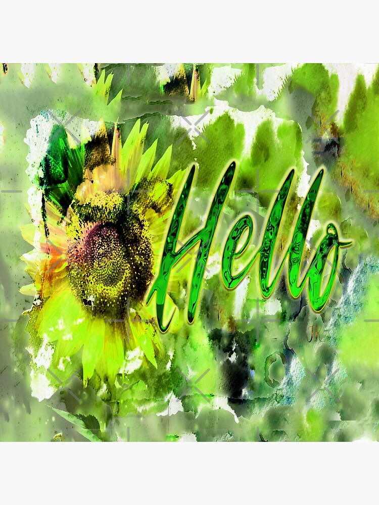 "SUNFLOWER 1 HELLO" Poster by Graphicbound | Redbubble