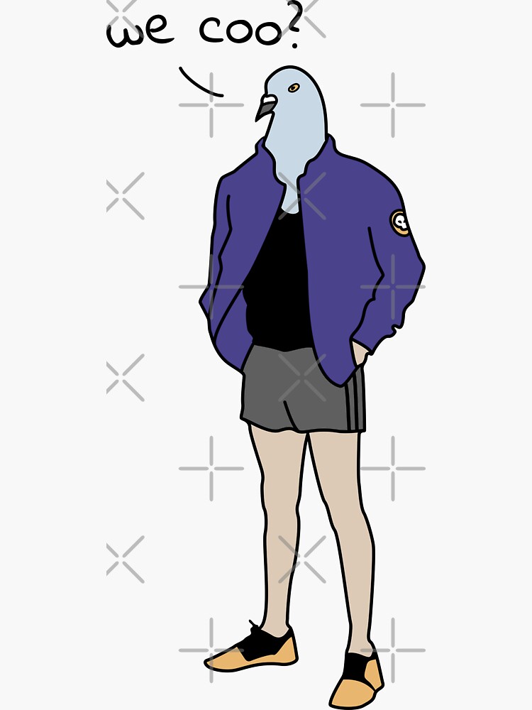 "We coo" Sticker for Sale by Drawfish | Redbubble