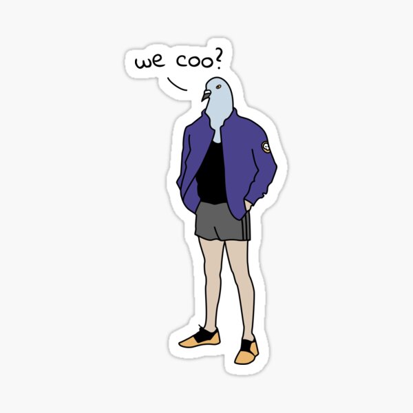 "We coo" Sticker for Sale by Drawfish | Redbubble