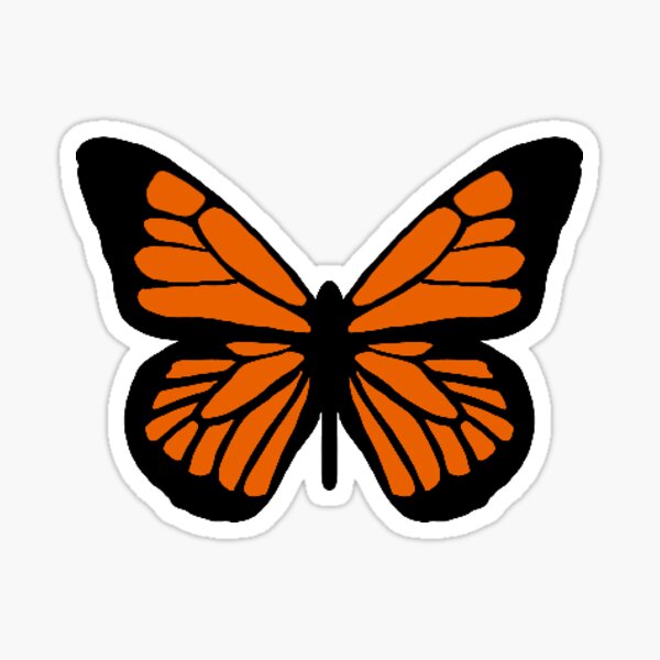 "Orange Butterfly" Sticker by aecarter26 | Redbubble
