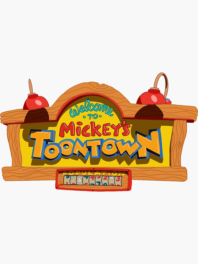 "Toontown" Sticker for Sale by breenahaley | Redbubble