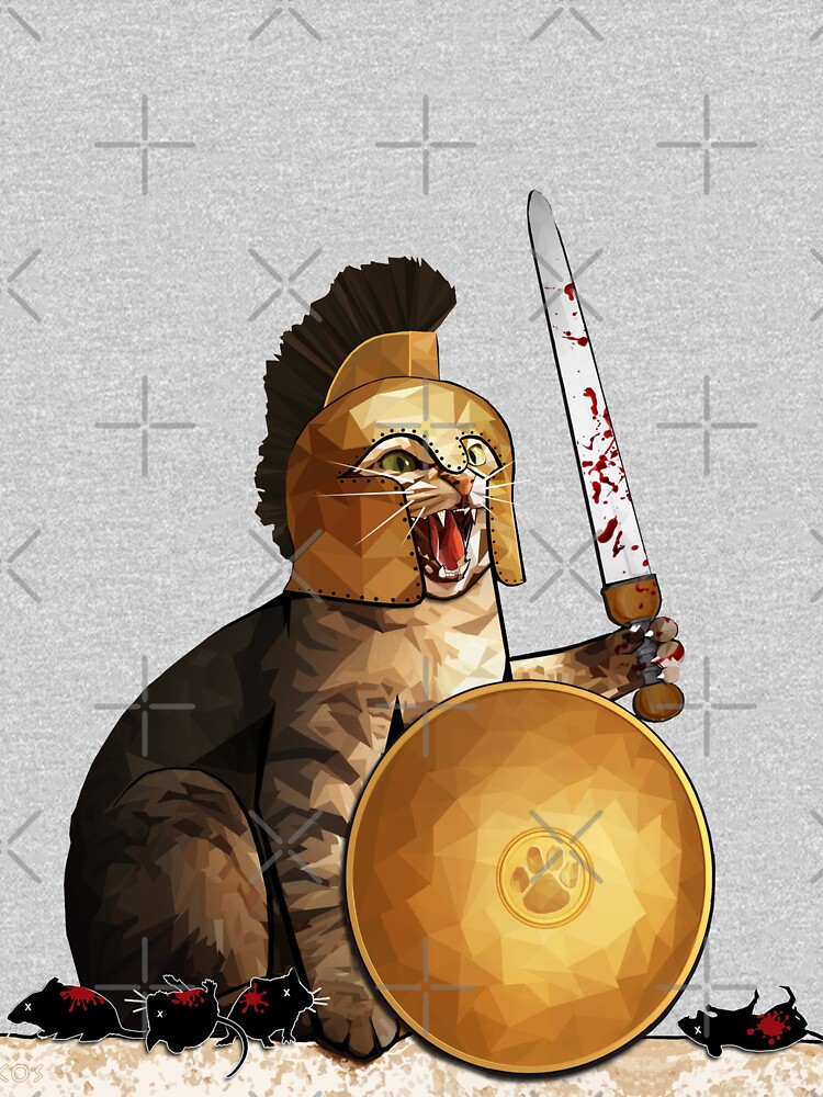 "Spartan cat" T-shirt for Sale by Cristianvan | Redbubble | spartan cat ...