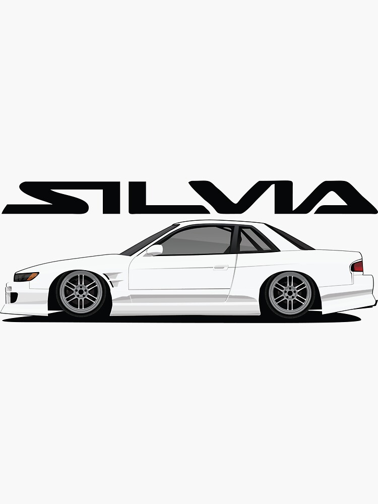 "White Nissan Silvia S13" Sticker for Sale by muhammadhadi106 | Redbubble