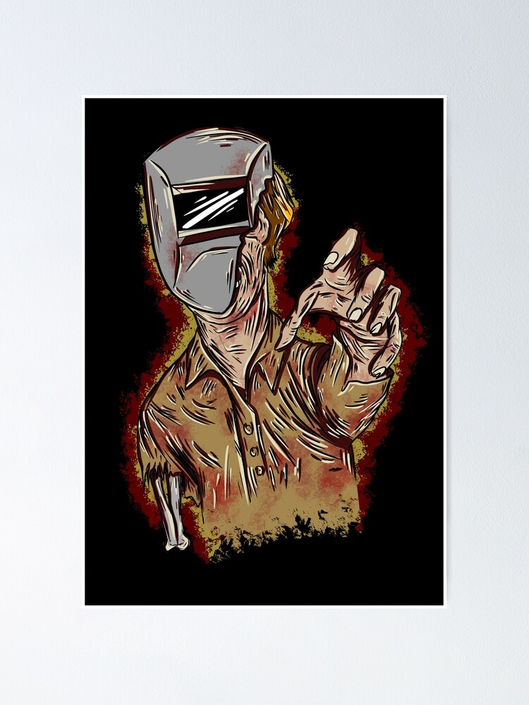 "zombie welder mask" Poster by damnoverload | Redbubble