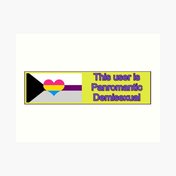 "This User is Panromantic Demisexual" Art Print by Phantomess13 | Redbubble