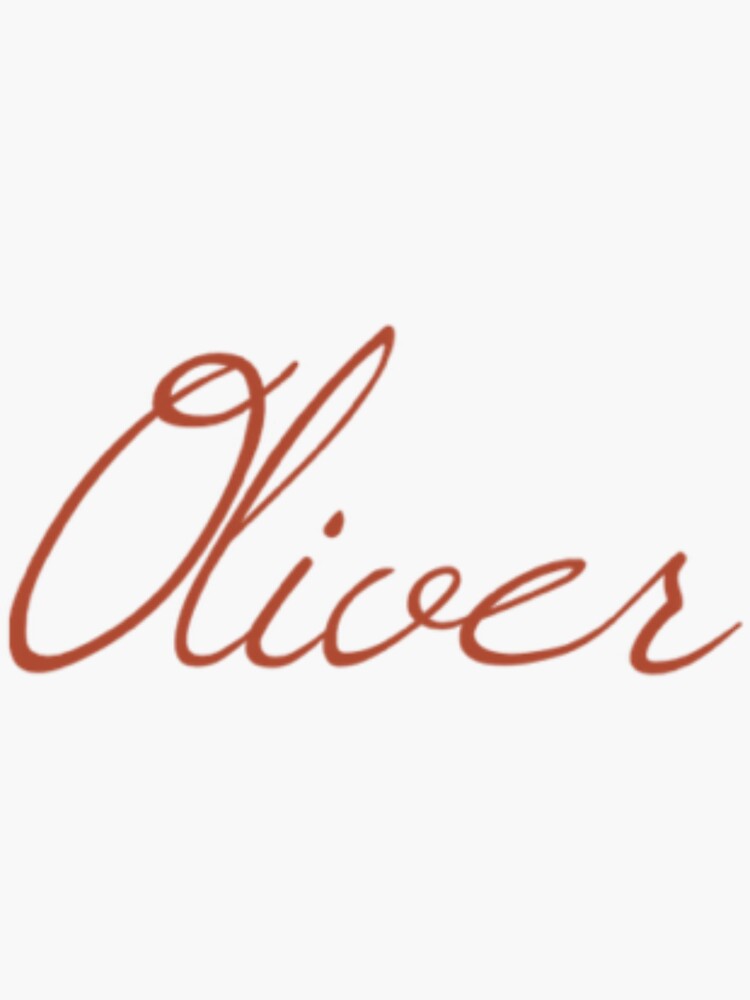 "oliver" Sticker for Sale by svetasPOD | Redbubble