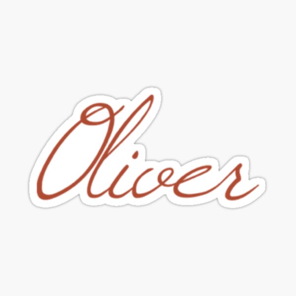 "oliver" Sticker for Sale by svetasPOD | Redbubble
