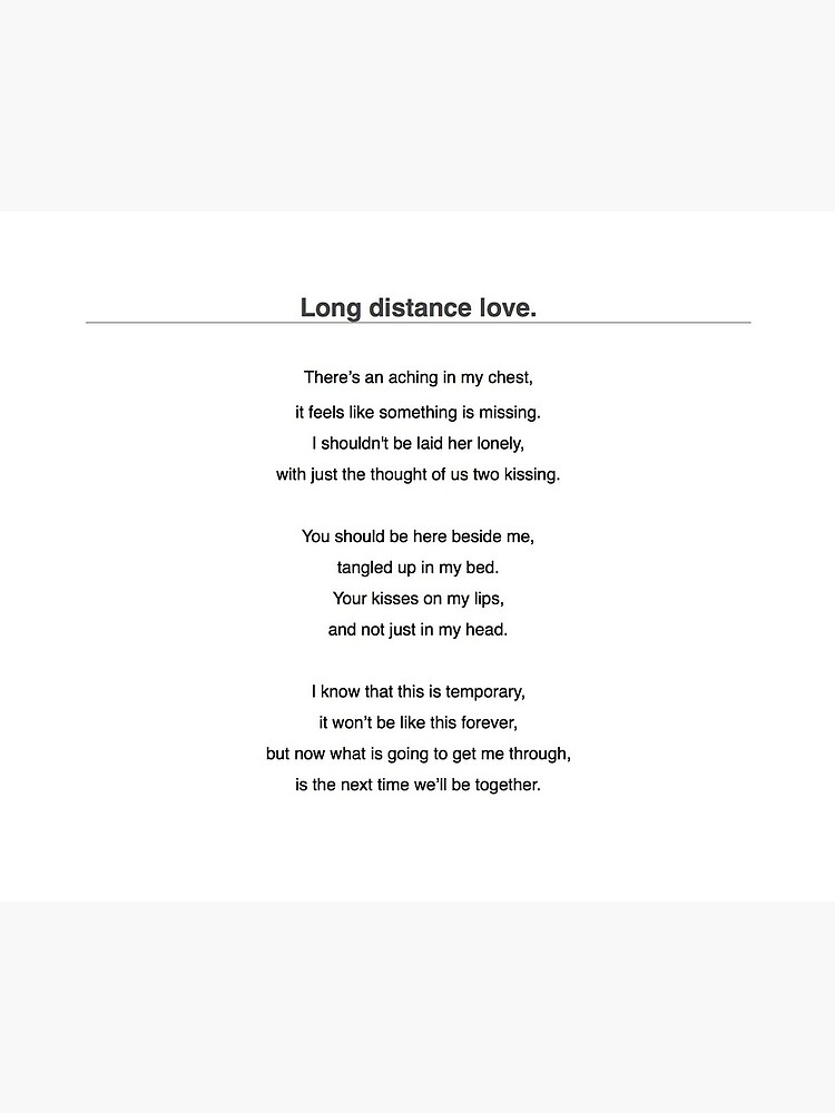 Love Poems For Her Long Distance