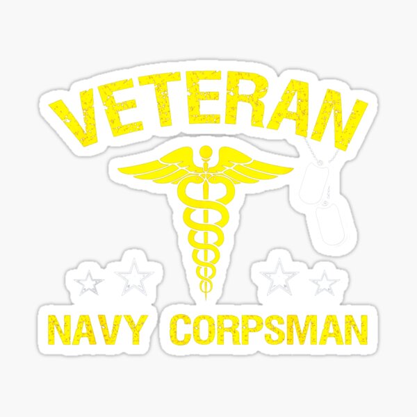 "Veteran Navy Corpsman" Sticker by Clayton-Robert | Redbubble