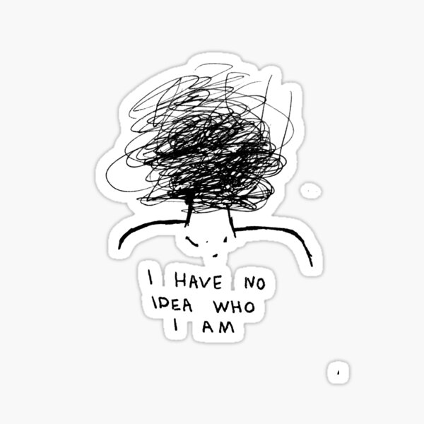 "Who Am I" Sticker for Sale by Mooseevi | Redbubble