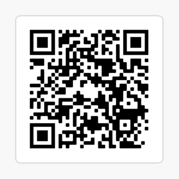 "Rick Roll QR Code (Never Gonna Give You Up - Rick Astley)" Sticker by ...