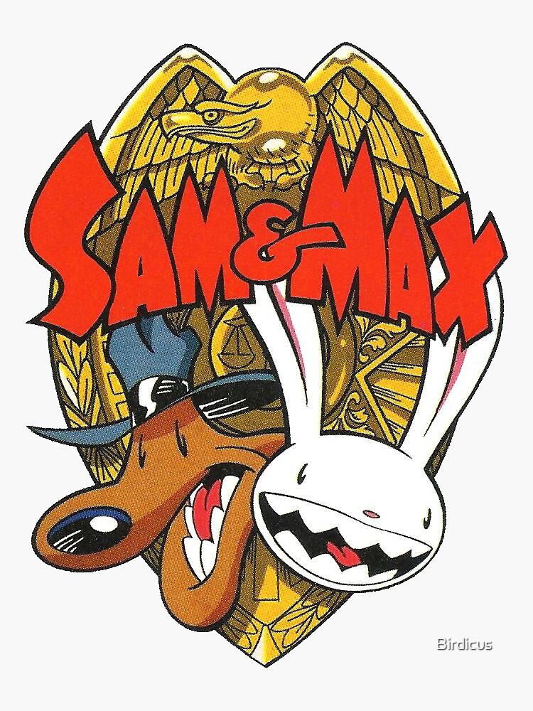 "Sam and Max badge" Sticker for Sale by Birdicus | Redbubble