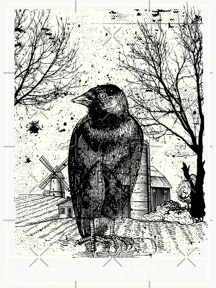 "Death Tarot Card Crow" Sticker for Sale by PatternsByMaria | Redbubble