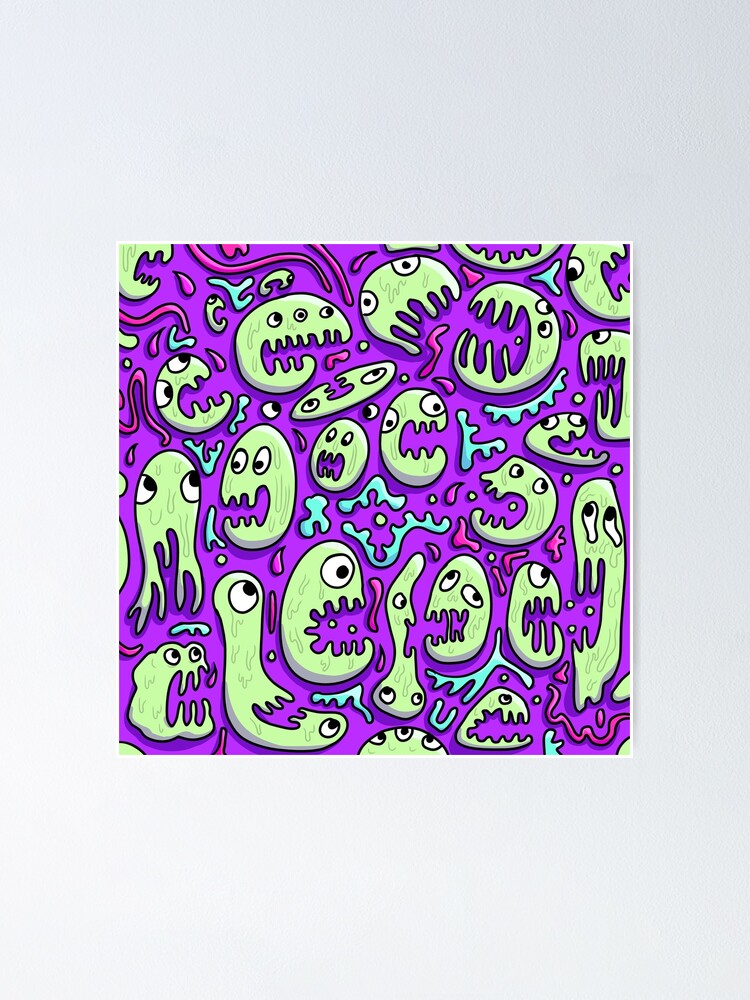 "spooky monster germs for halloween" Poster by mikegues | Redbubble