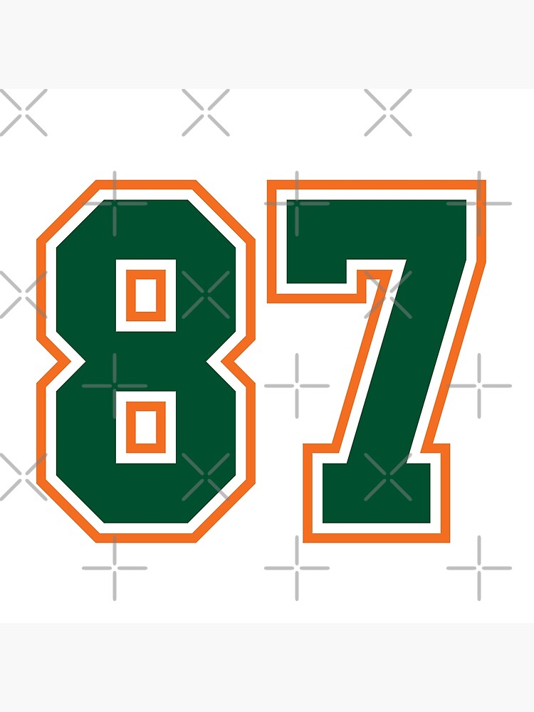"Green And Orange Jersey 87 Number. Number eighty-seven Straight From ...