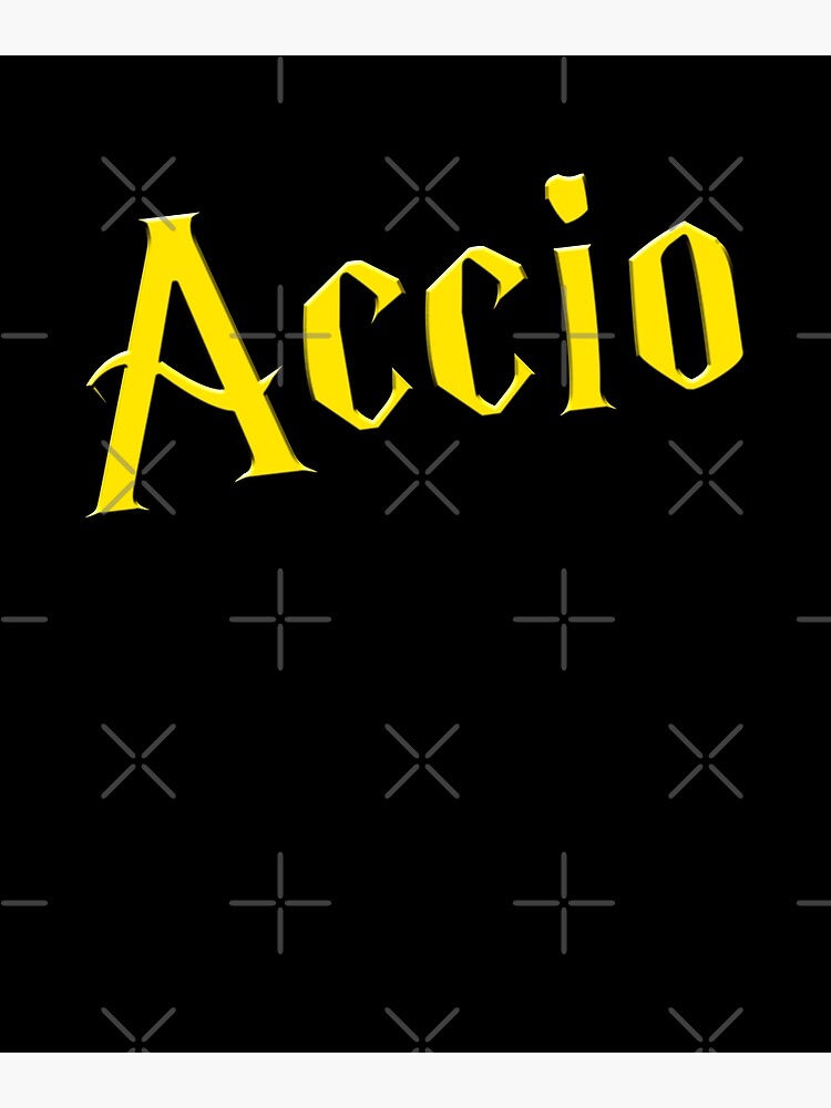 "Accio - golden text" Photographic Print for Sale by NiceSign | Redbubble
