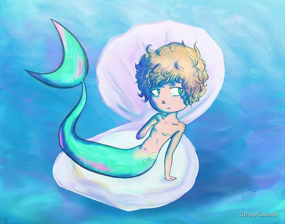 "Mermaid Boy" by SthapKawaiin | Redbubble