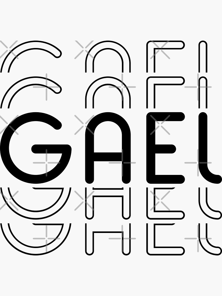 Pegatina «Nombre de Gael en estilo blanco y negro» de Time-is-Money ...