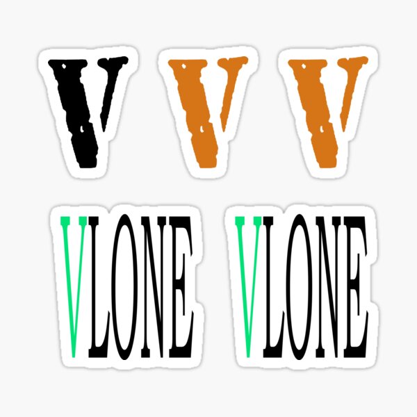"VLONE design in a Stretch style in lime green" Sticker by CarlCraddock ...